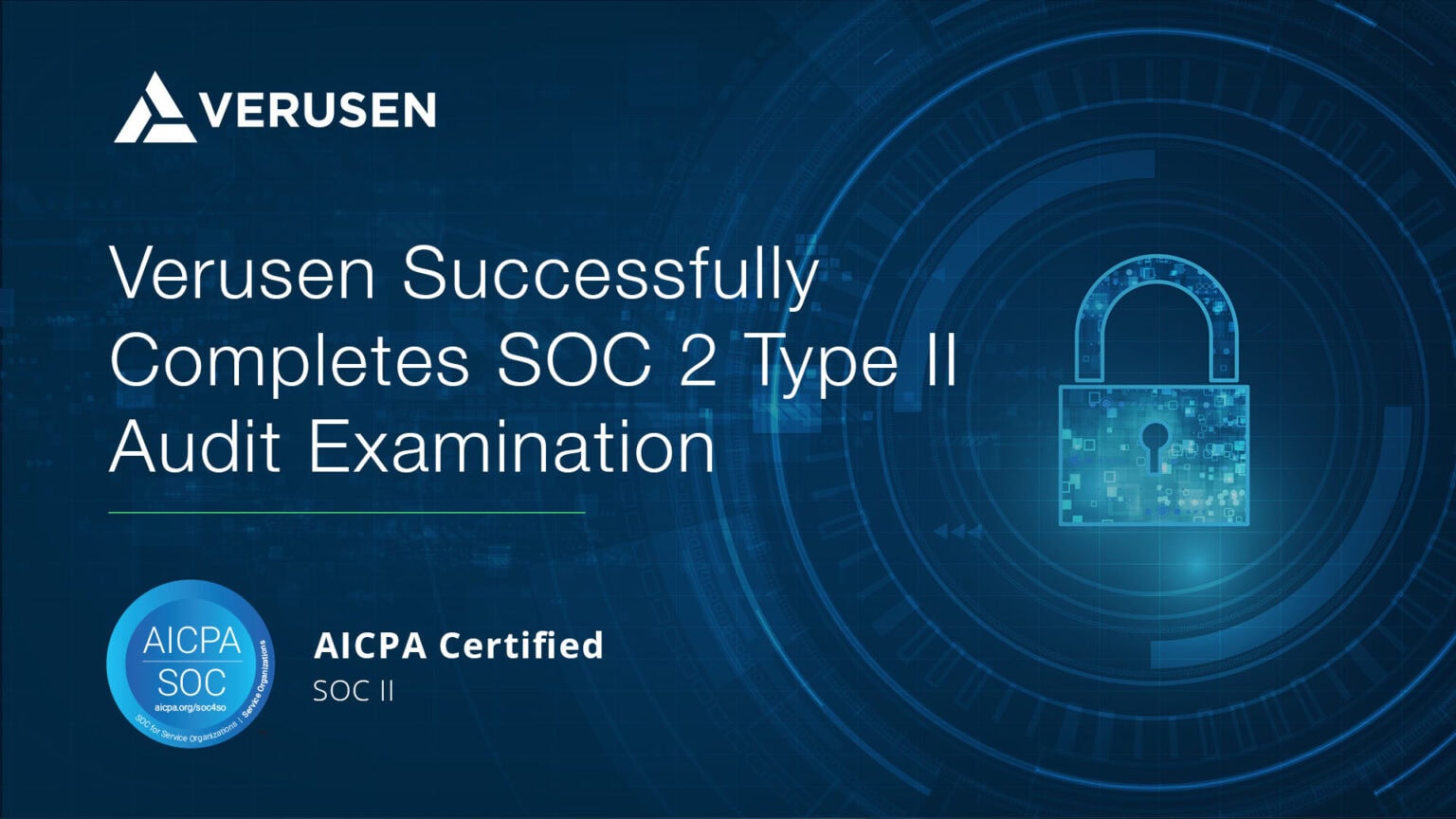 Verusen Successfully Completes SOC 2 Type II Audit Examination
