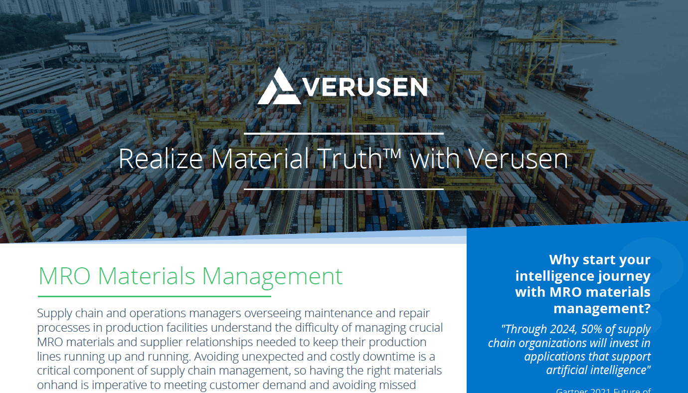 Webinar: Supply Chain Intelligence - Why You Should Start with MRO to ...