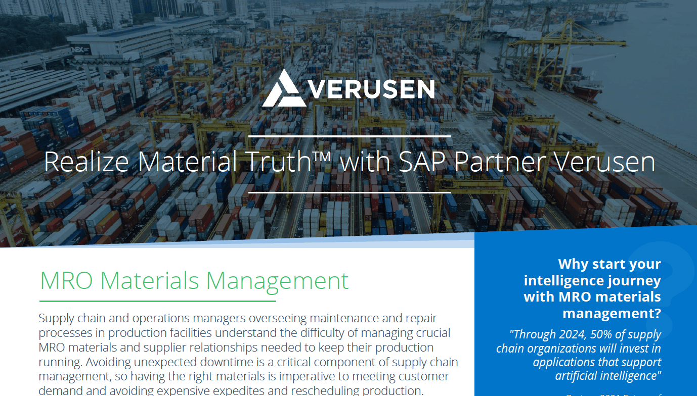 Webinar: Supply Chain Intelligence - Why You Should Start with MRO to ...